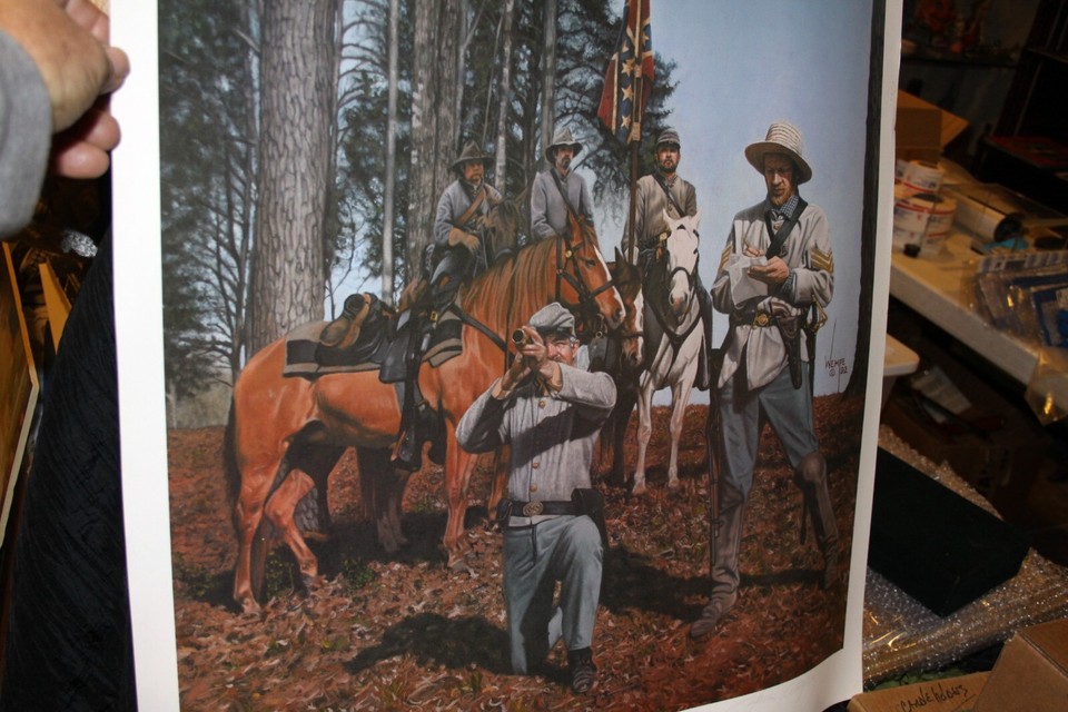 large C.S. Calvary Art Print by James Wempe 24.5 x 27", Civil War ...