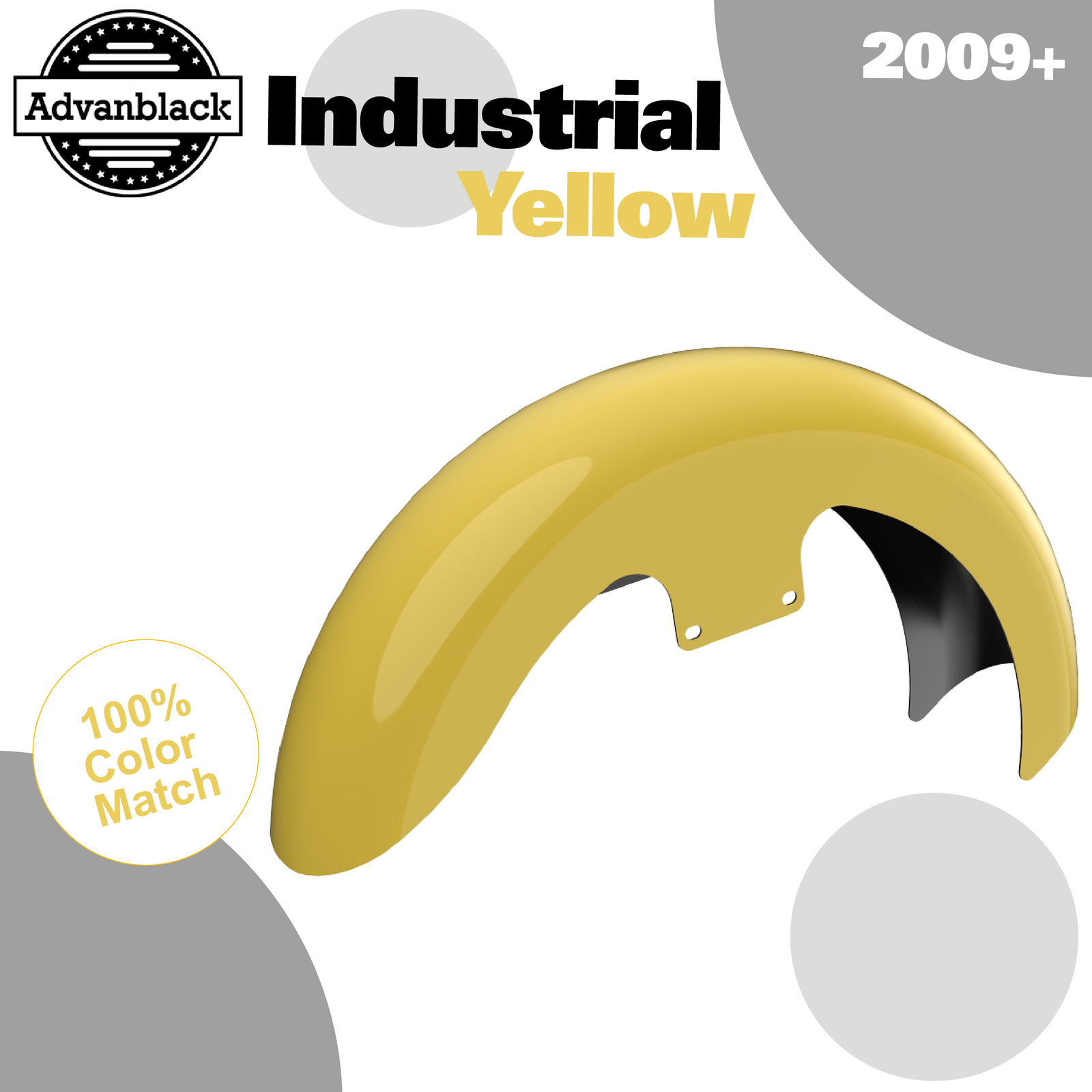 Industrial Yellow 19'' Reveal Wrapper Hugger Front Fender For Harley ...