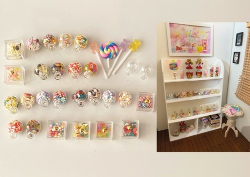 Handmade 1:6 miniature dollhouse mini doll candy shop assorted sweets ...