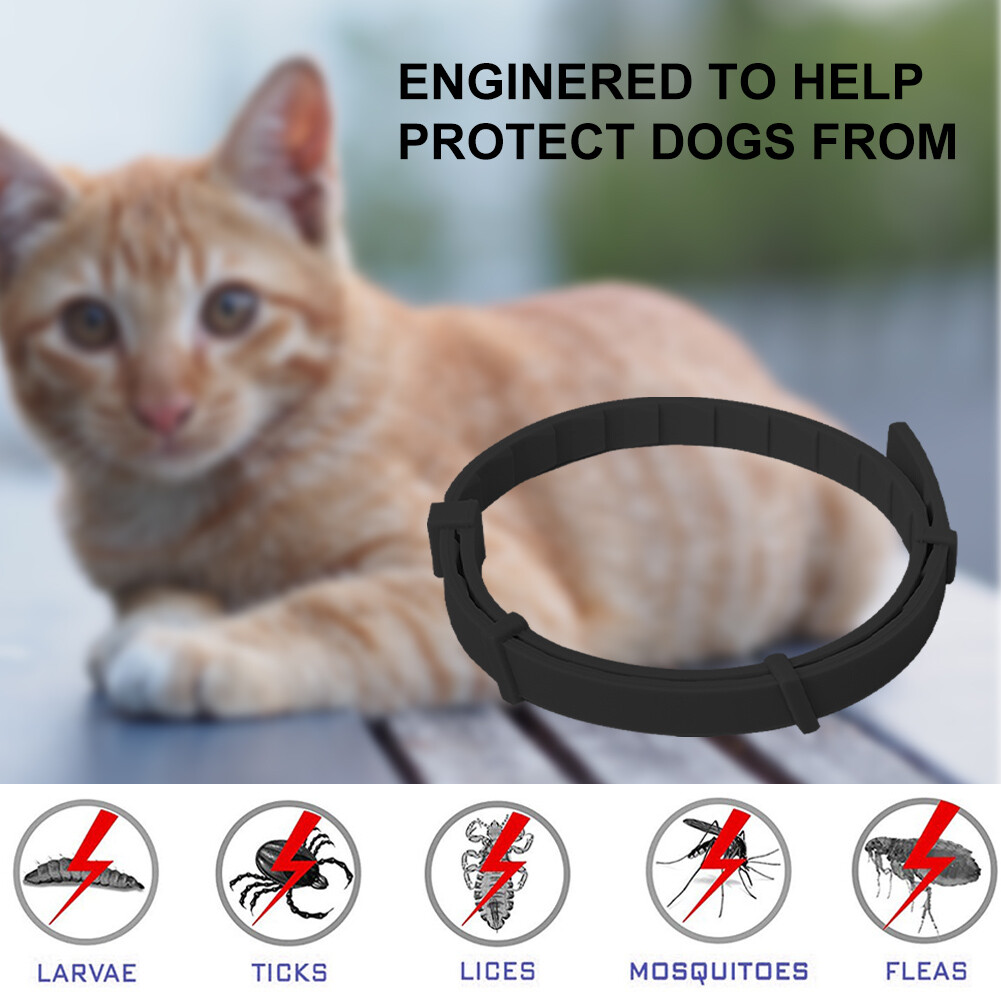 Flea Collar Anti-anxiety Waterproof Pet Dog Cat Insect Repellent Collar ...