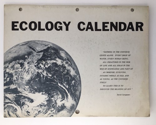 ECOLOGY CALENDAR September 1973 to August 1974 Environment Ecological ...