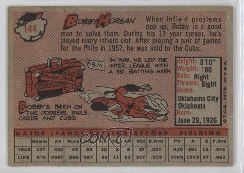 1958 Topps Bobby Morgan #144 | eBay