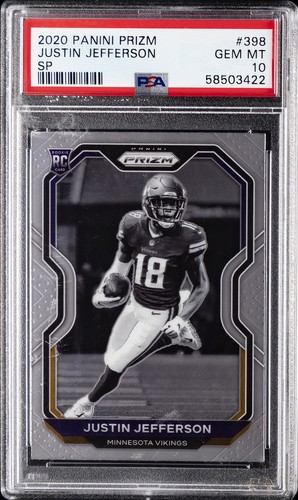 2020 PANINI PRIZM VARIATION #398 JUSTIN JEFFERSON ROOKIE RC PSA 10 | eBay