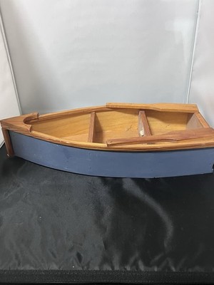 Wood Boat Shelf Nautical Wall Decor – Rowboat Shape – 3 Tier Display | eBay