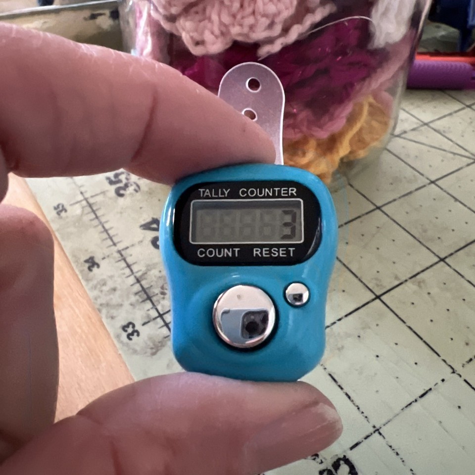 Digital Stitch Row Counter Ring Push For A Row/Stitch Has Reset Button ...