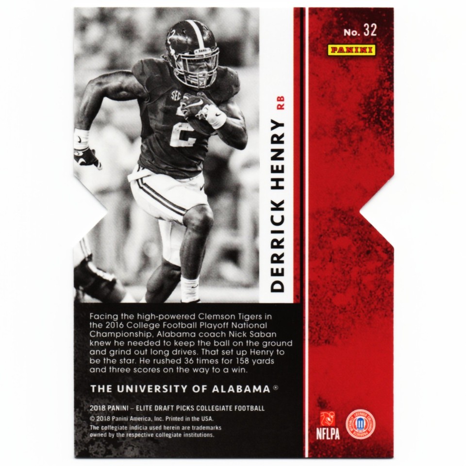 🔥RARE /99🔥Derrick Henry 2018 Panini Elite Draft Picks Status Die-Cut ...