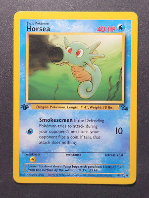 Horsea Fossil (1st edition) 49/62 - Pokémon TCG - NM | eBay