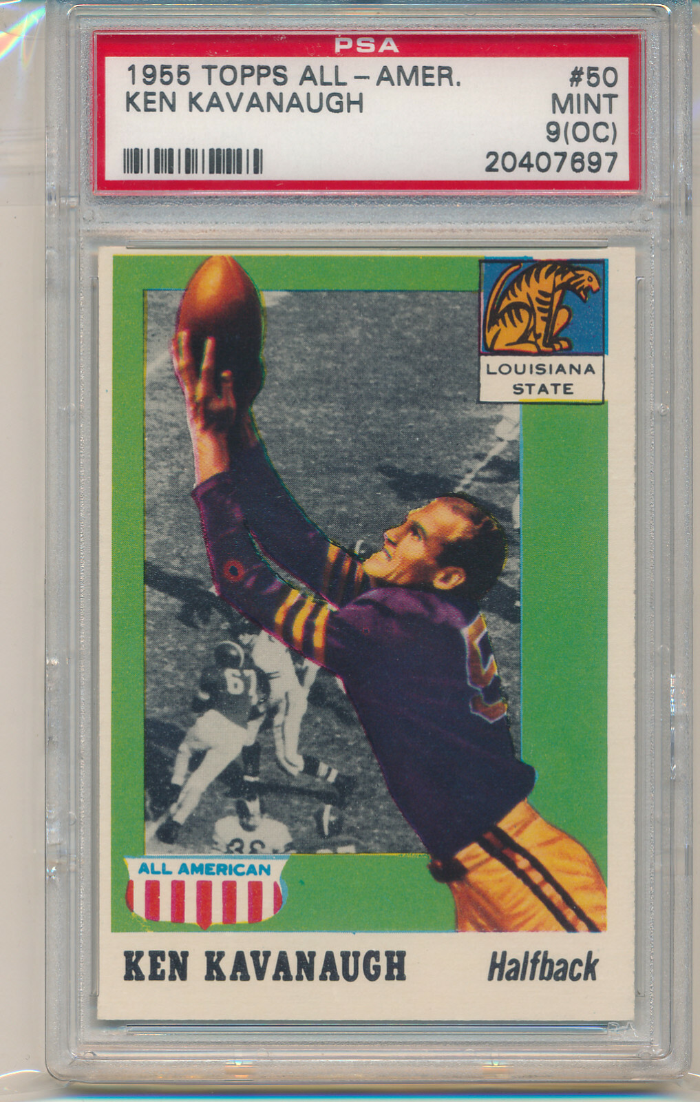 1955 Topps All-American Football Ken Kavanaugh (Rookie Card) (#50) PSA9(OC) PSA | eBay