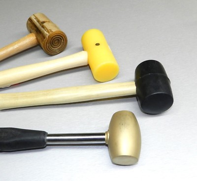 Mallets Set of 4 -Rawhide -Brass -Rubber -Nylon Mallets Jewelry ...