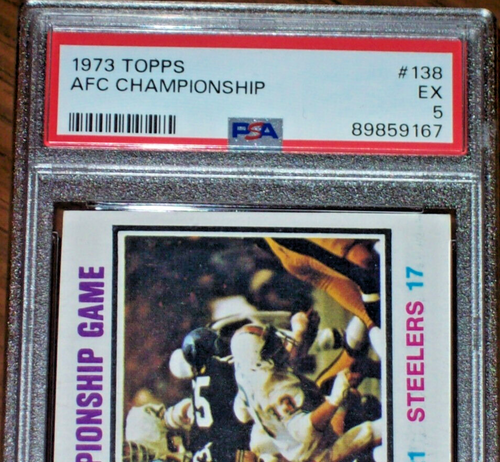 1973 Topps - Dolphins vs. Steelers #138 Pittsburgh Steelers, Miami ...