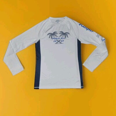 Polo Ralph Lauren Boys Logo Print Performance Rash Guard Big Kids XL 18 ...