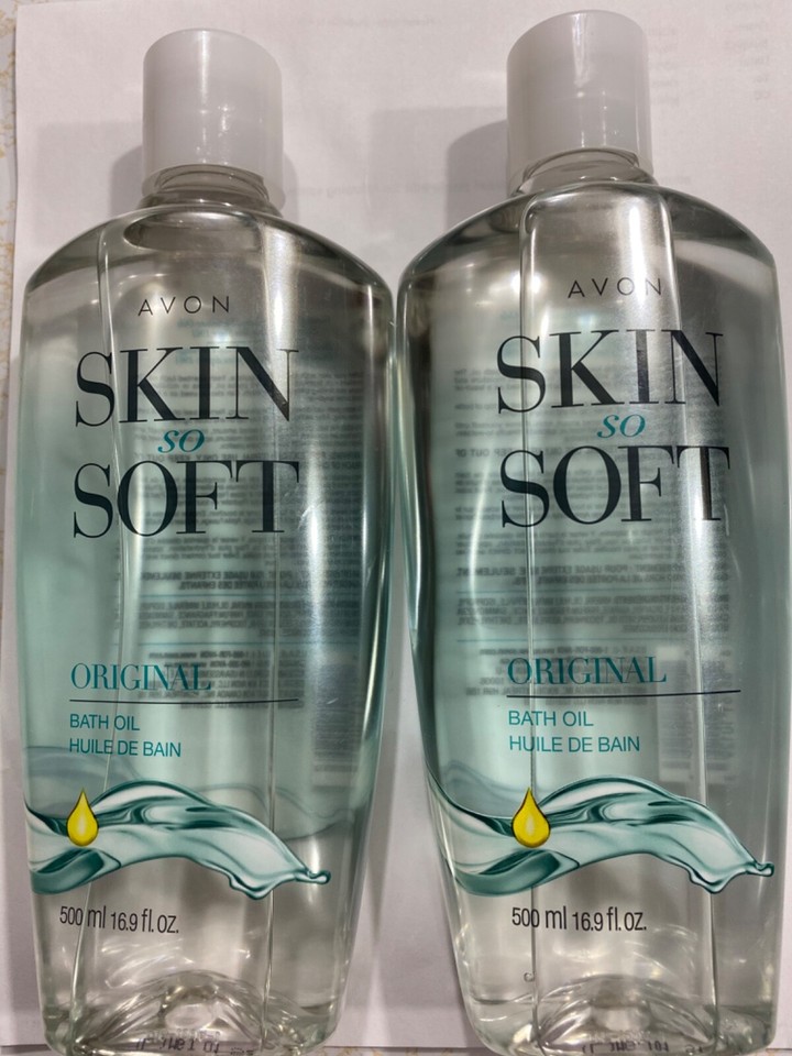 Avon~Lot of 2~Skin So Soft Original Bath Oil w/Jojoba,16.9 oz~New ...