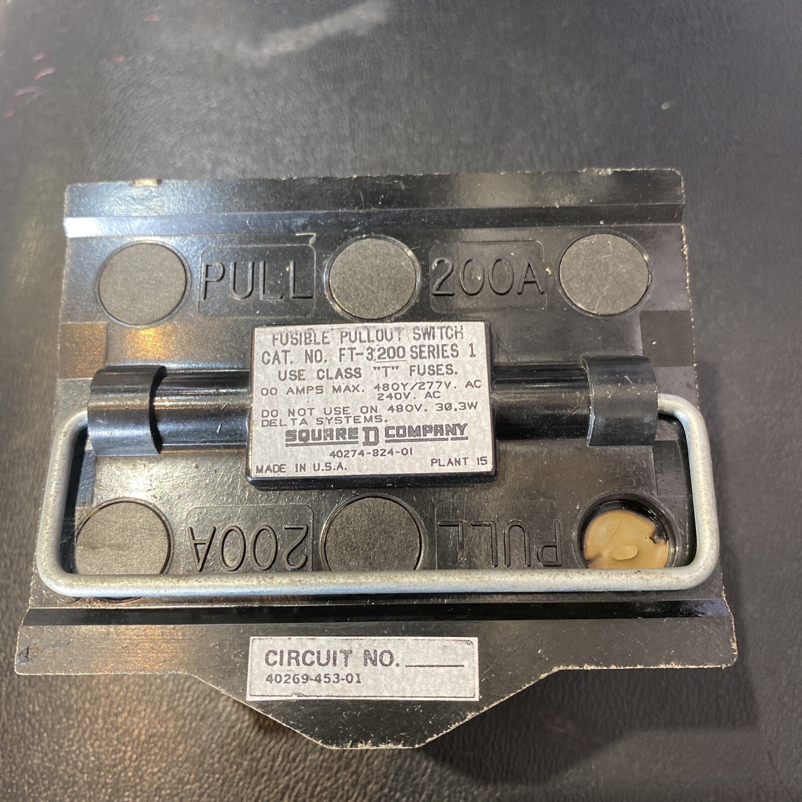 Used Square D FTL3200 Fusible Pull Out Switch 200 Amp Included Fuses ...