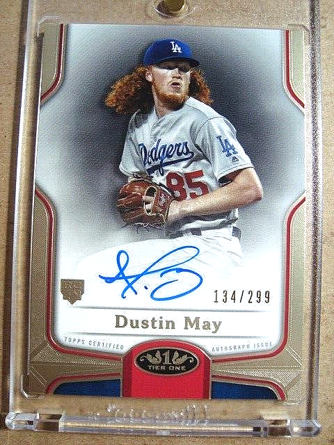 2020 Dustin May Topps Tier One Rookie Break Out Autograph RC /299 MINT ...