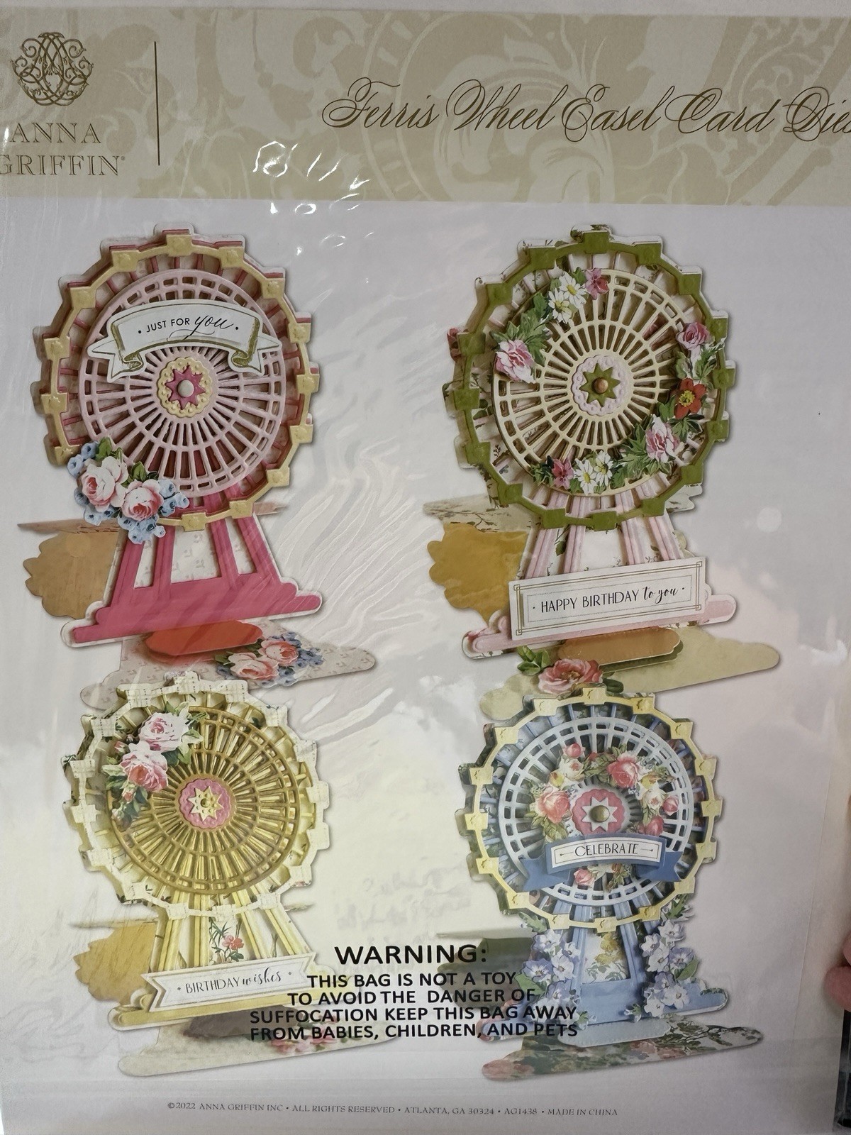 Anna Griffin Ferris Wheel Easel Card Dies AG1438 NIP Metal Cutting ...