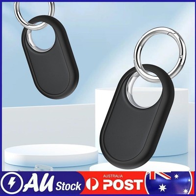 Silicone Case with Keychain Protective Cover for Galaxy SmartTag2(Black ...