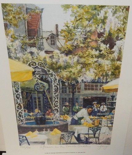 ANN DELORGE "AFTERNOON IN THE FRENCH QUARTER " NEW ORLEANS SIGNED ...