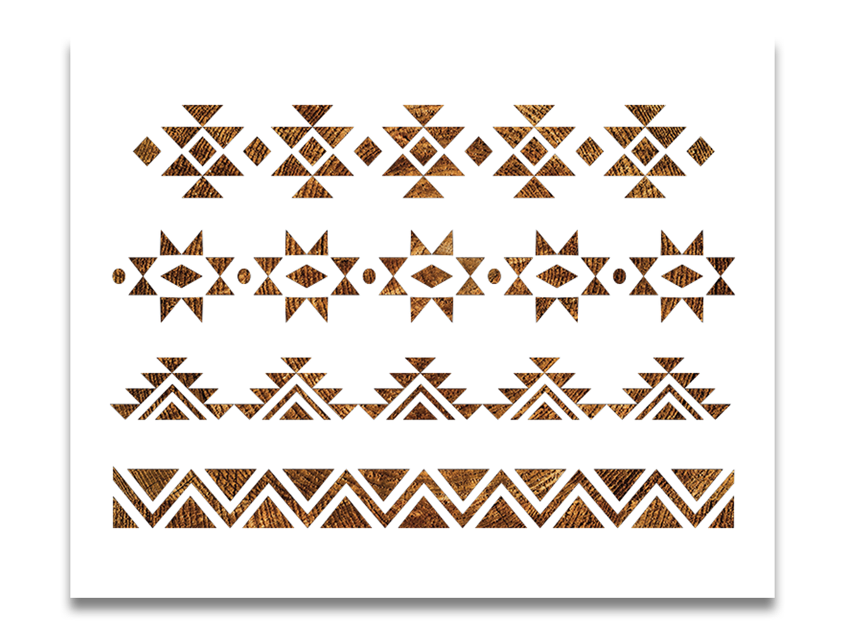 Aztec Print Stencil