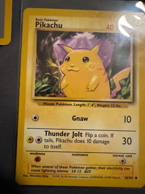 Authentic Original Pokemon Pikachu Card 1995-1999, Good Condition ...