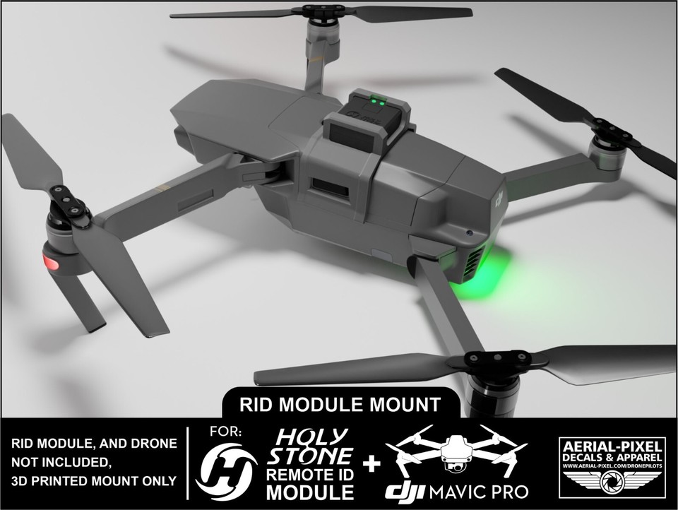 DJI Mavic Pro Holy Stone Remote ID Module Mount (RID Module Not ...