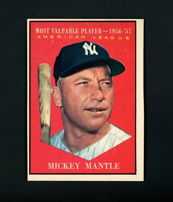 Mickey Mantle 1961 Topps AL MVP '56-'57 (HOF) NY Yankees #475 NM-MT OC ...