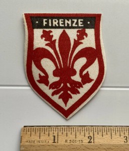 Firenze Florence Italy Florentine Lily Coat of Arms Souvenir Fabric ...