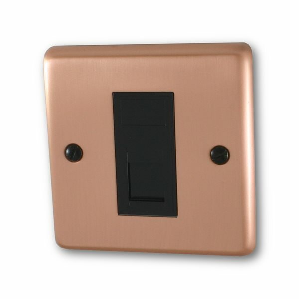 Brushed Matt Satin Copper Plug Sockets Light Switches Dimmers - Whole ...