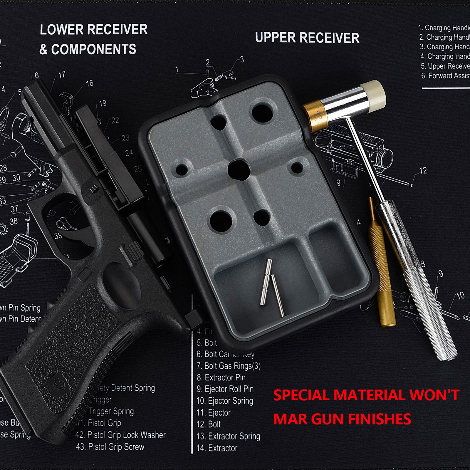 Universal Gunsmith Bench Block Disassembly Pin Punch Block for Pistols ...