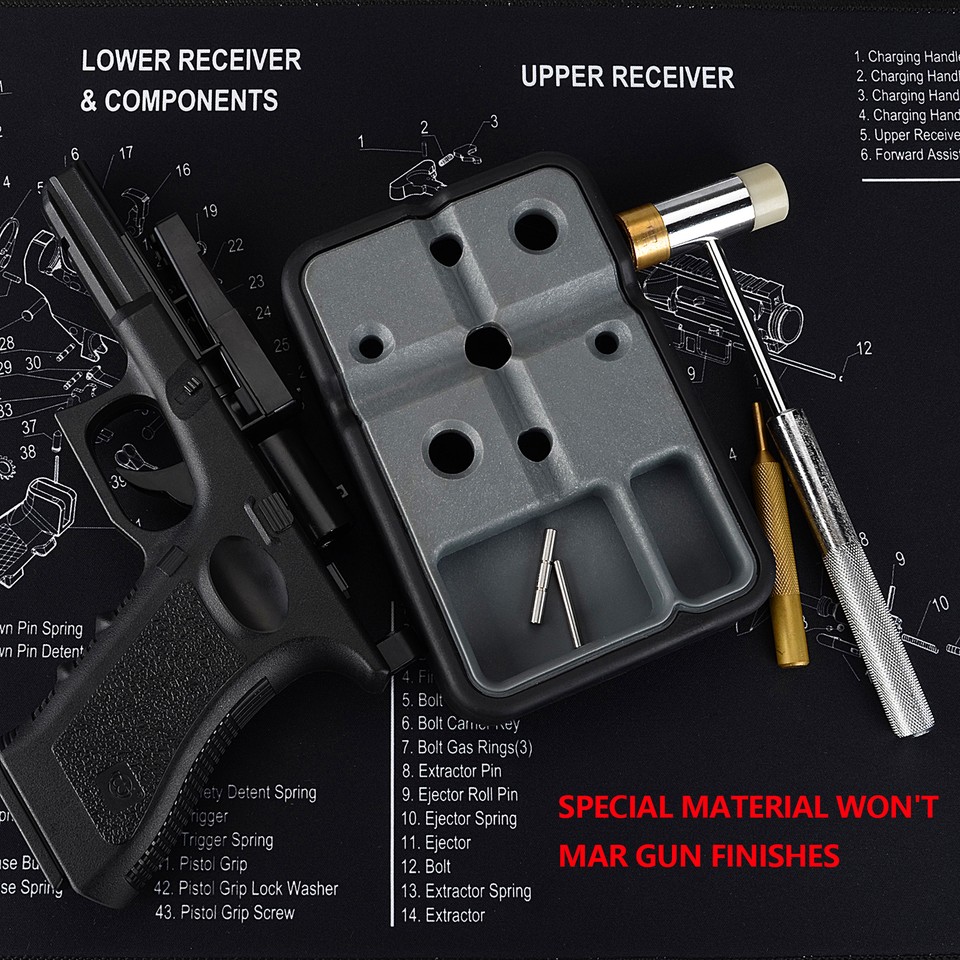 Universal Gunsmith Bench Block Disassembly Pin Punch Block for Pistols ...