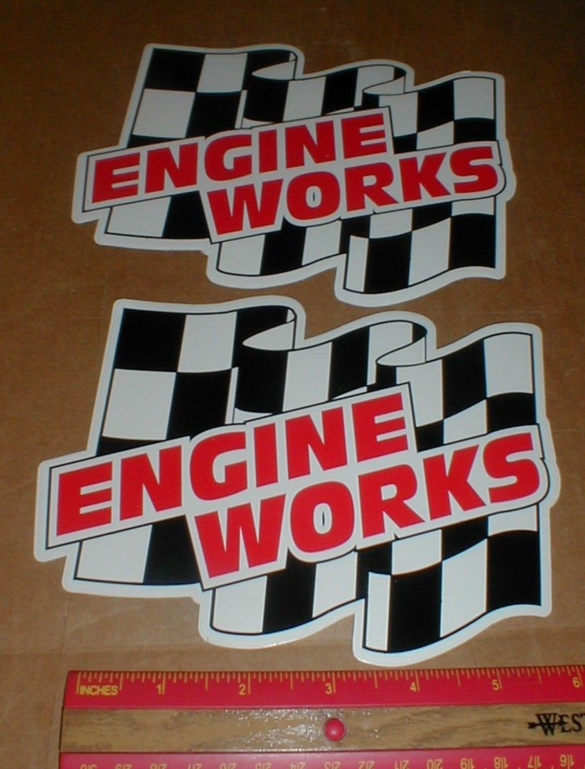 Engine Works NASCAR drag racing decal sticker contingency lot Pair 7 ...
