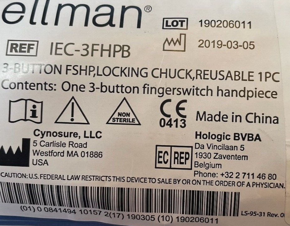 Ellman IEC-3FHPB 3-Button Singer Switch Hand Piece Brand New -Dual RF ...