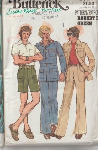 Vintage Butterick Sewing Pattern 4710 Mens Casual Suit Size 40 | eBay