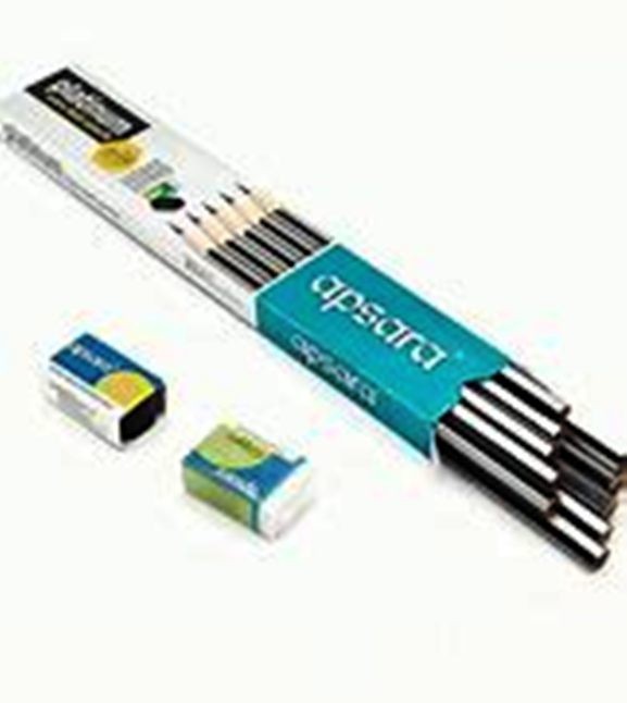 Apsara Platinum Extra Dark Pencils With Bonus Ruler and Eraser Free US ...
