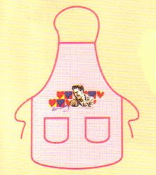 ELVIS PRESLEY King of Rock and Roll UNISEX KITCHEN WORK APRON Pink ...