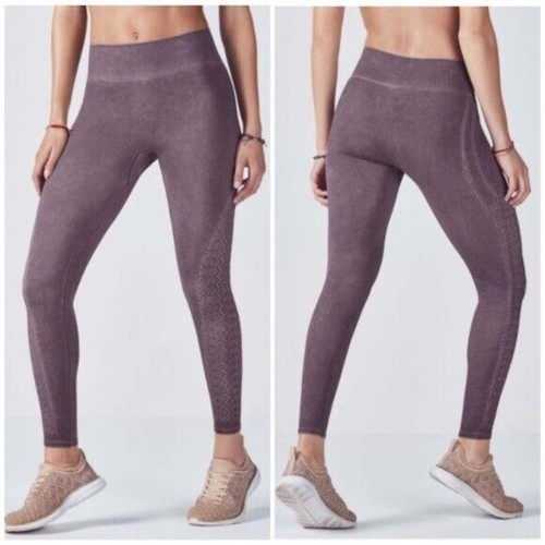 Fabletics Seamless Perforated Cut-Out Leggings in Washed Shadow Mauve ...