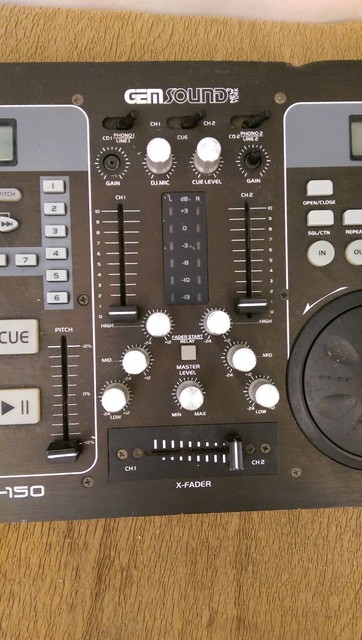 Gem Sound CDM 150 Dual CD Player Mixer Club DJ Mix Equipment Black for ...