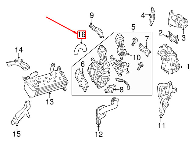 Mercedes-Benz Sprinter W906 2016 2 2D Engine water coolant pipe hose ...