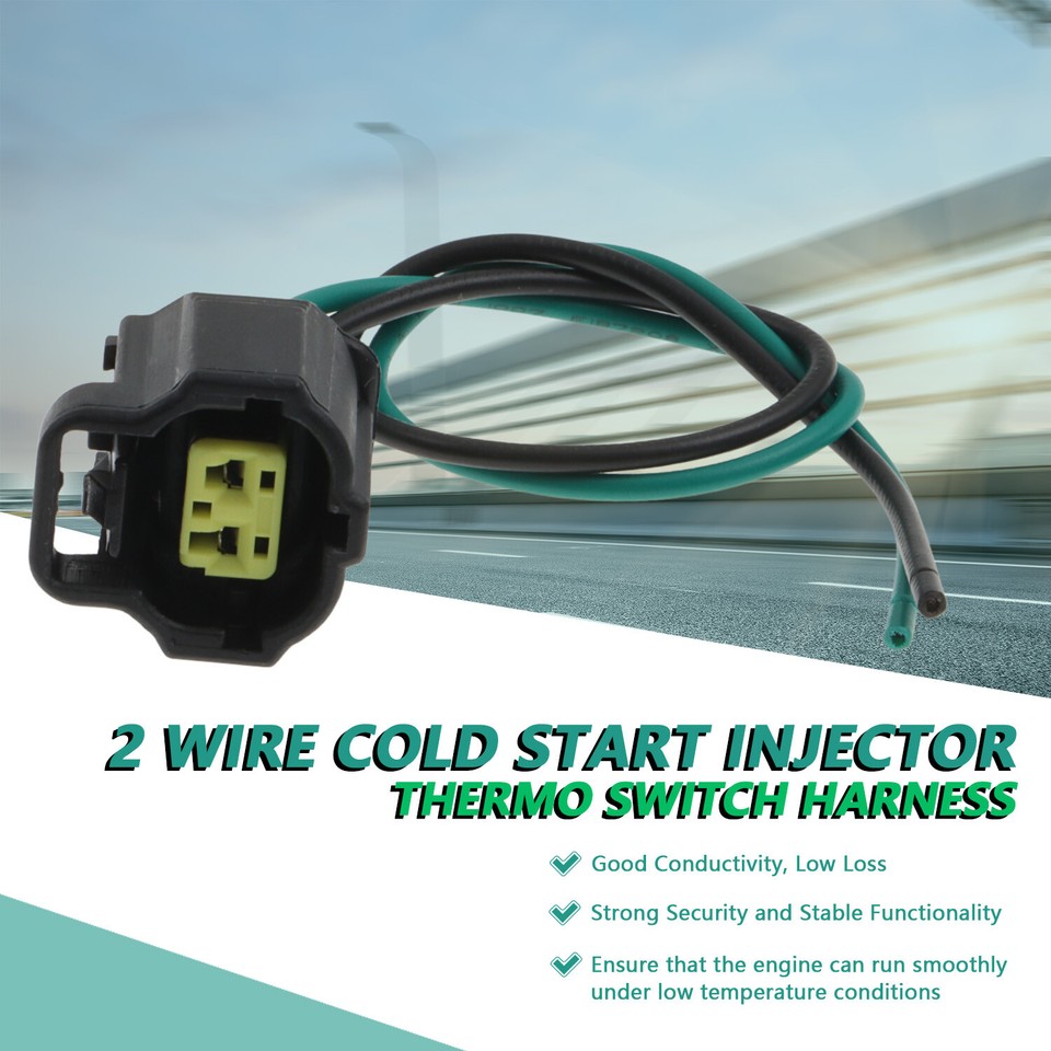 2-Pin Cold Start Injector Thermo Switch Pigtail Connector for Toyota ...