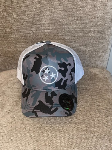 Tennessee State Tri-Star Embroidered Snapback Trucker Hat Grey Camo NEW ...