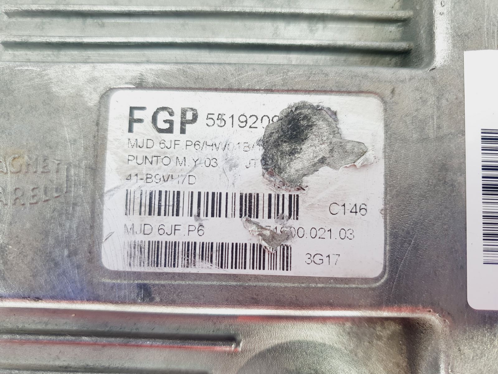 Calculateur ECU MJD 6JF.P6 55192093 71600.021.03 C146 Fiat | eBay