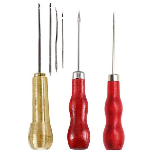 Leather Sewing Awl Thread Kit manual machine Stitcher Shoemaker Repair ...