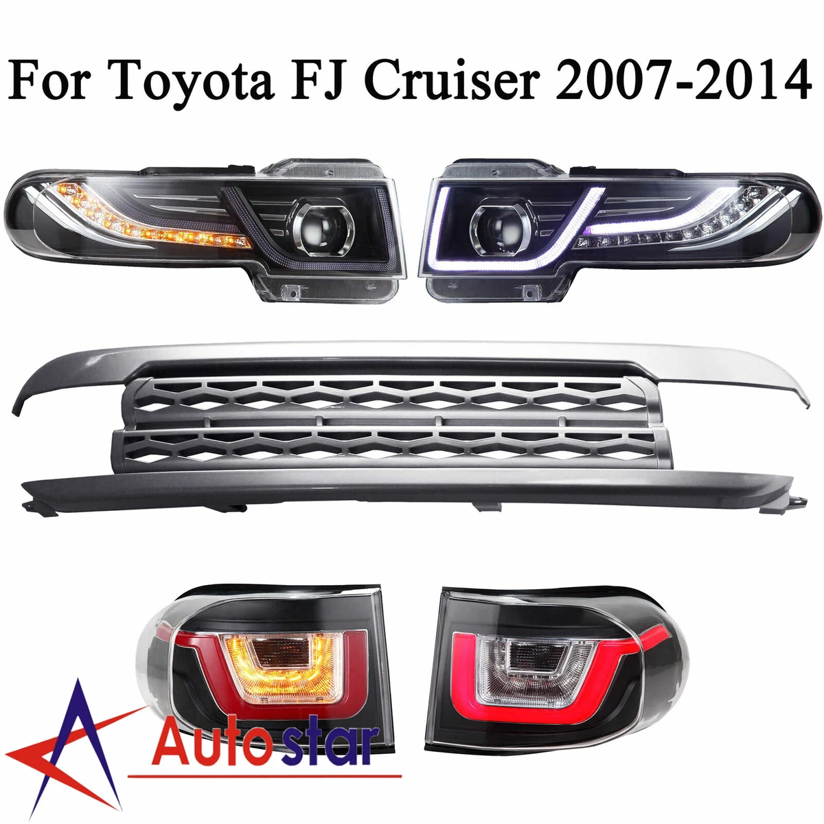 07-15 Toyota FJ Cruiser XJ10 Vland Dual Beam Headlights, 52% OFF