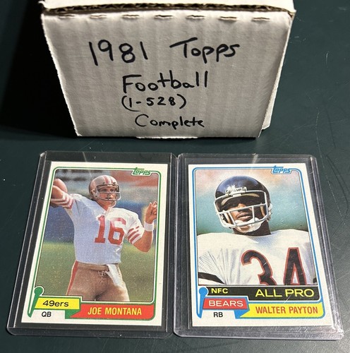 1981 Topps Football Complete Set 1-528 Joe Montana RC - Near Mint | eBay