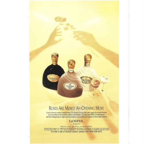 Godiva Cappuccino Liqueur AD 1990s Vintage Print Ad | eBay