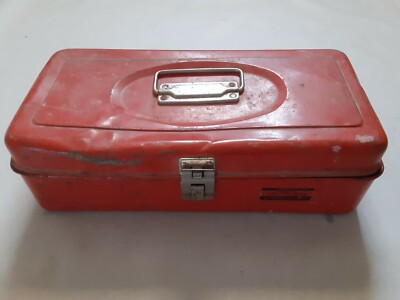 Vintage Union Utility Steel model 4013 Red Tackle Box/Tool industrial ...