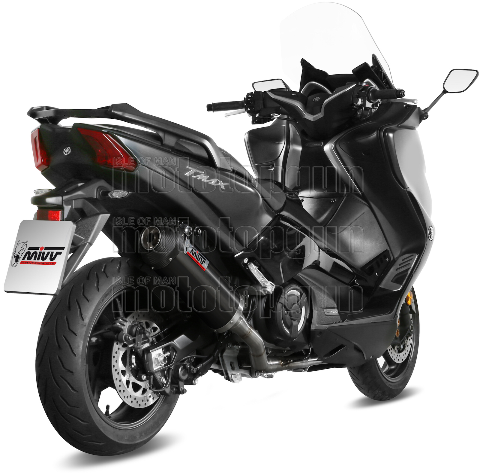 MIVV FULL SYSTEM EXHAUST OVAL STEEL BLACK CC YAMAHA T-MAX TMAX 530 2018 ...