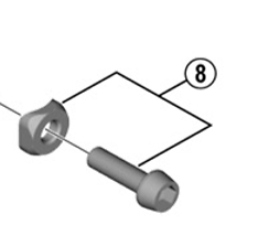 Shimano FD-R9100 clamp bolt and radius washer, M5 x 15 mm 4524667517894 ...
