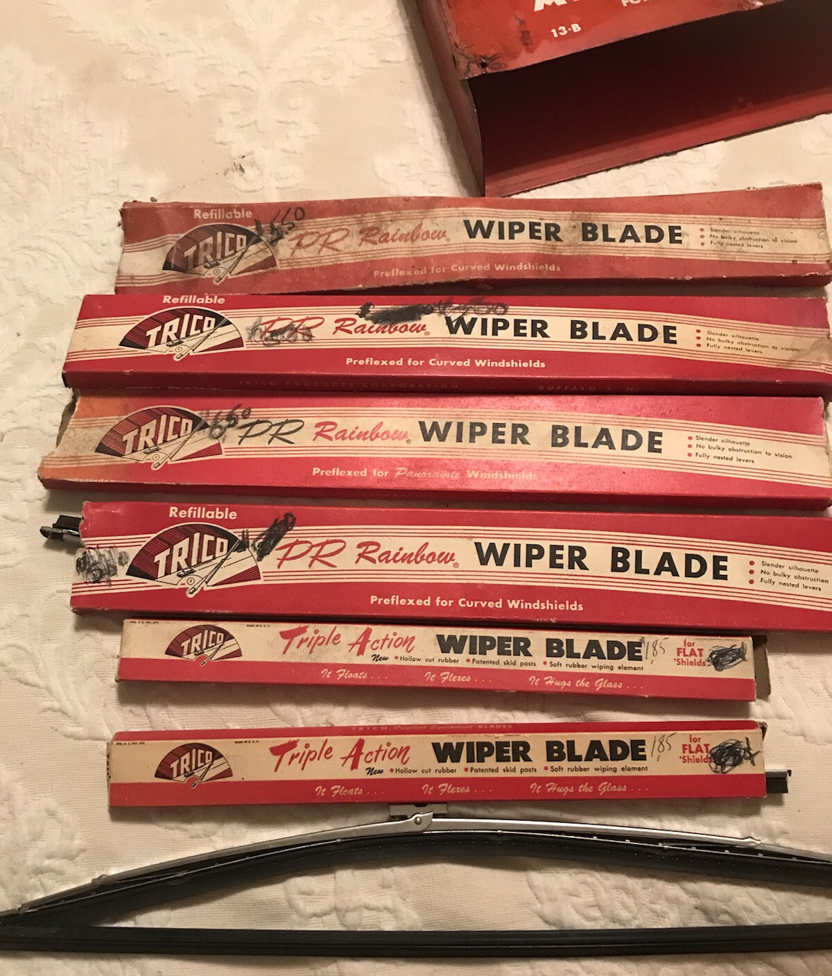vintage Atlas wiper display w/Trico 50s/60s wiper blades & original ...