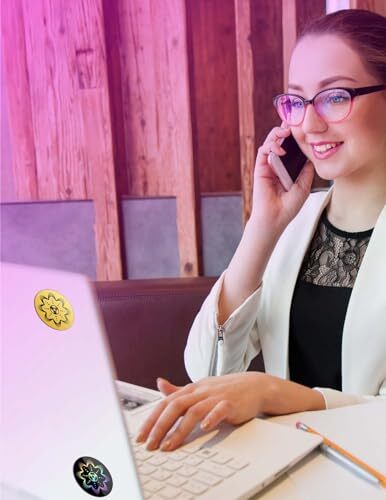 24K Gold Protection Sticker(6Pcs) add Shungite Stickers(6Pcs) Gold 6p ...