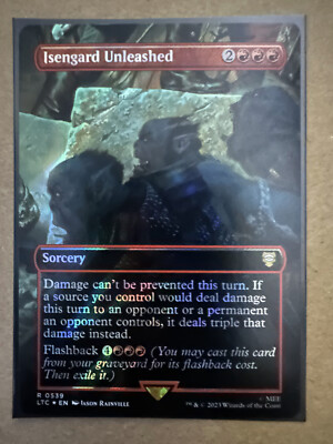 Isengard Unleashed SURGE FOIL BORDERLESS Lord of the Rings LTR MTG ...